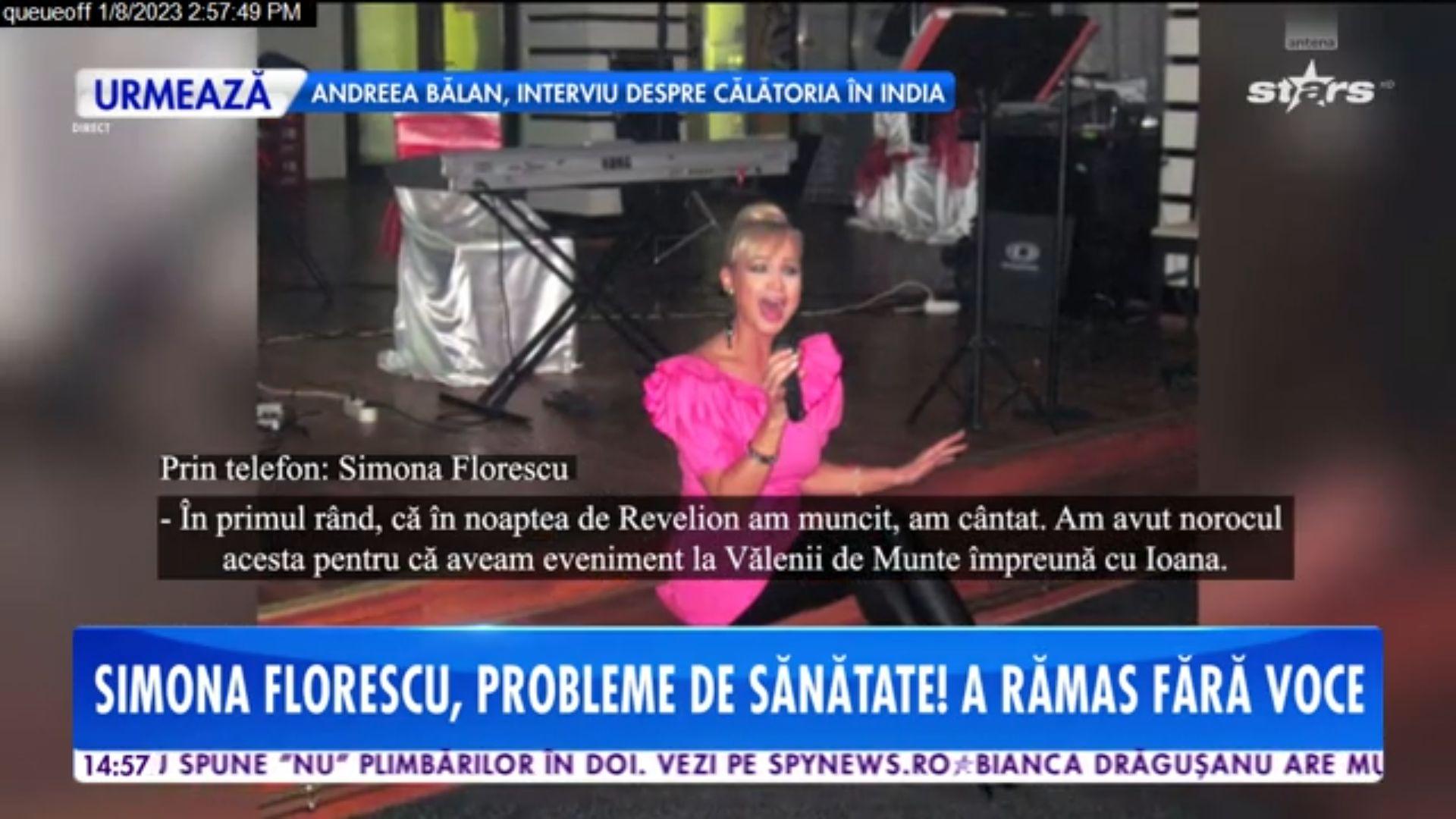 Simona Florescu a rămas fără voce la cumpăna dintre ani: „Mi-a interzis ...
