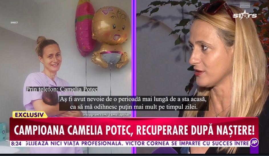 Campioana Camelia Potec, primele declarații după ce a născut o altă ...
