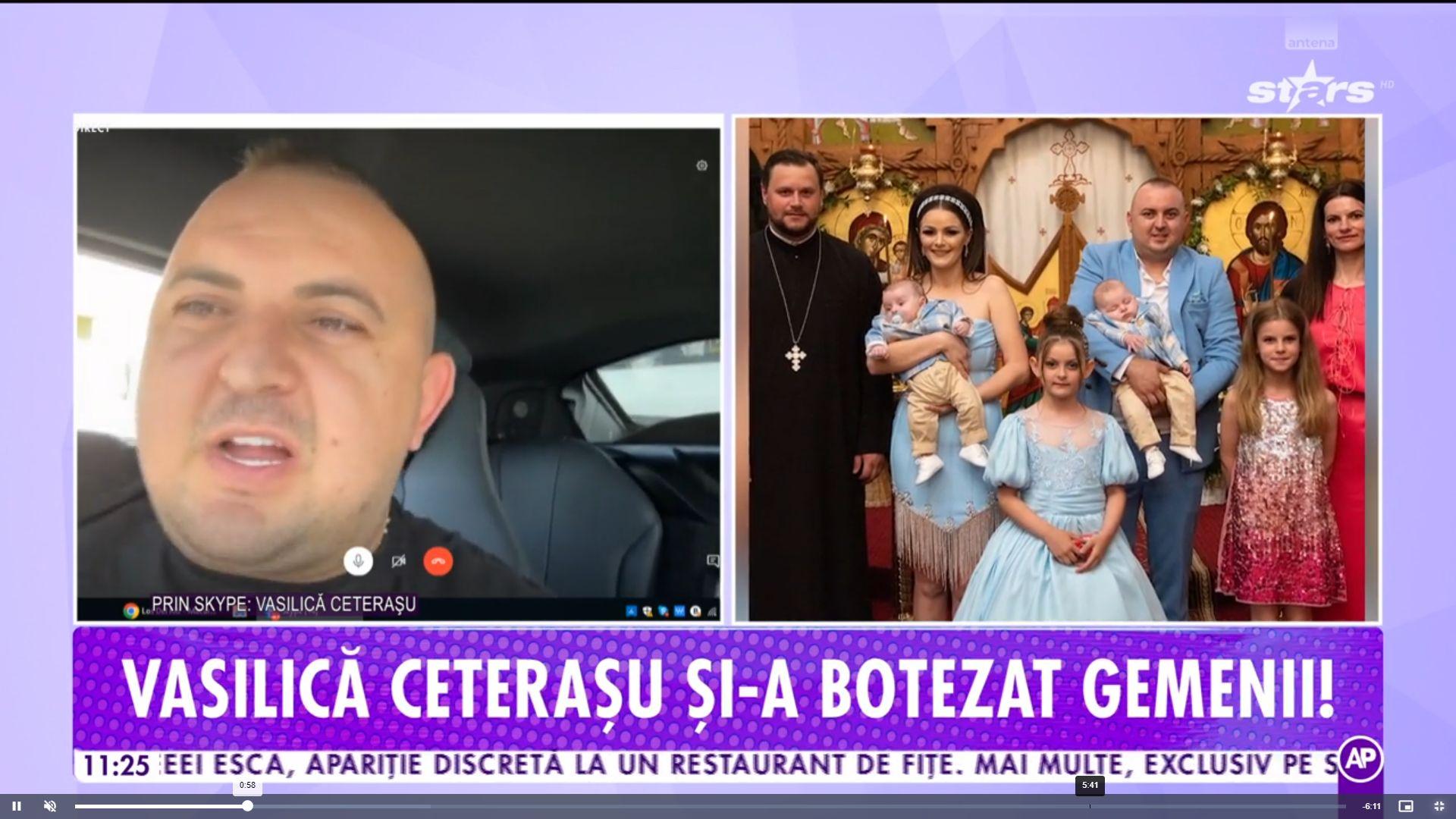 Vasilică Ceterașu nu s-a uitat la bani la botezul gemenilor Kevin și ...